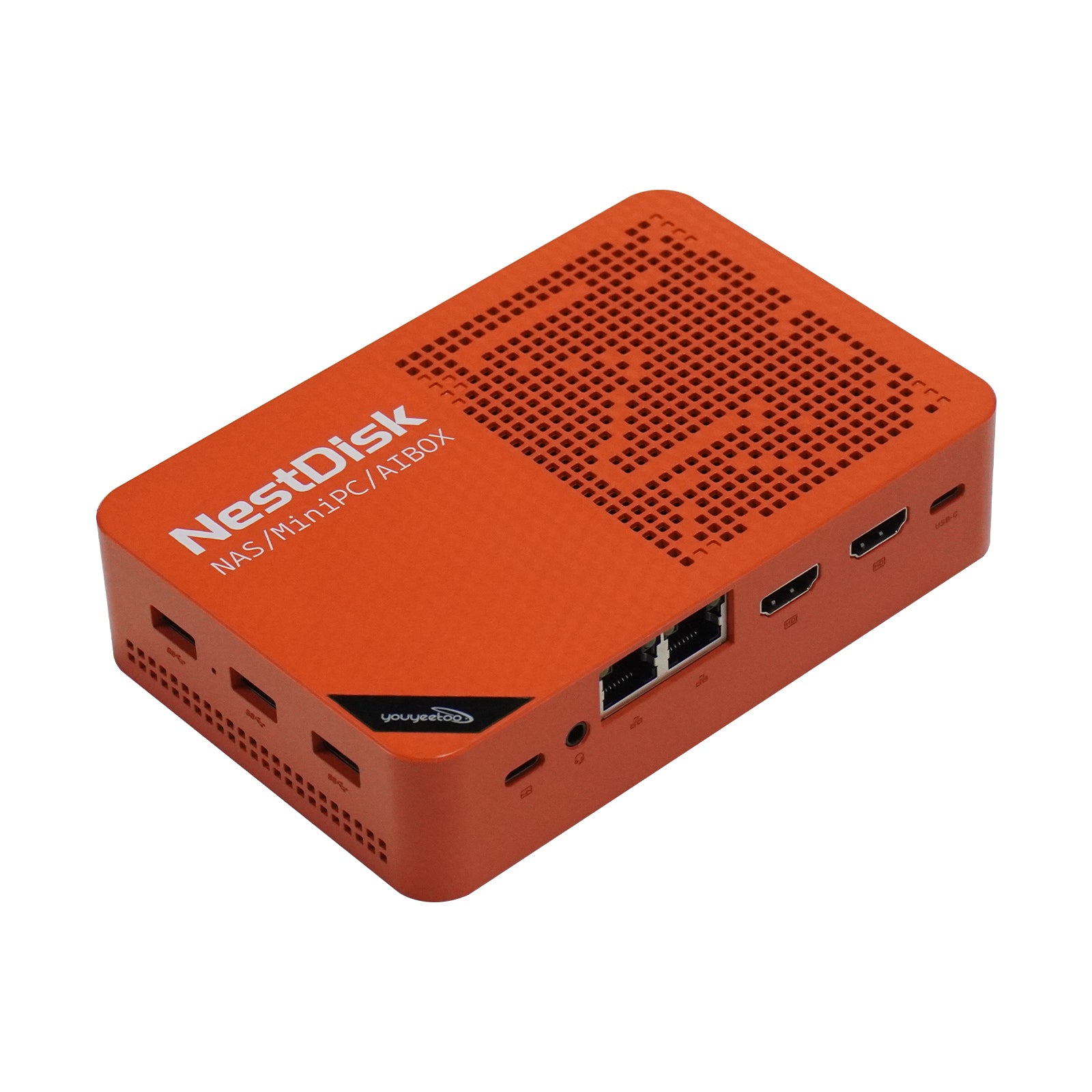 youyeetoo NestDisk Mini PC NAS 4-Bay NVMe SSD, Intel N150 Quad-Core 12